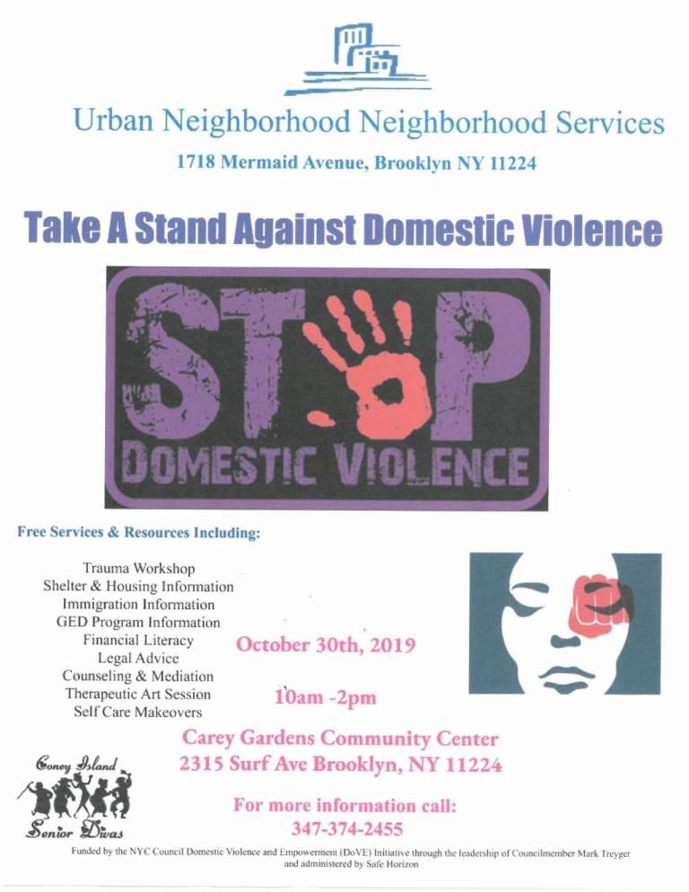 Take A Stand Against Domestic Violence – Sea Gate